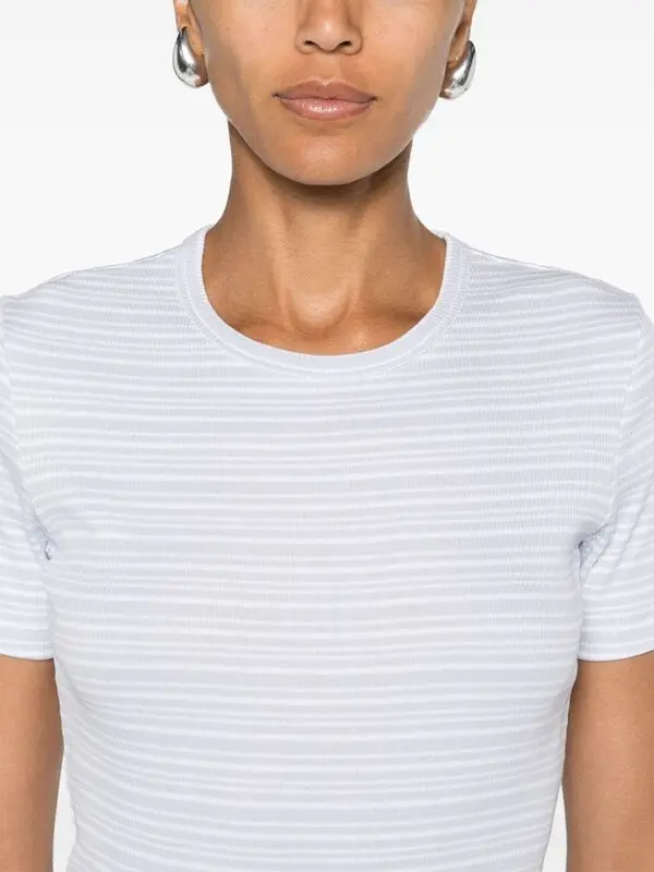 Filippa K Striped Cotton T-shirt - Clear Blue