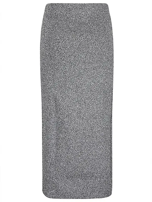 CIRCUS HOTEL Viscose Midi Skirt - Grey