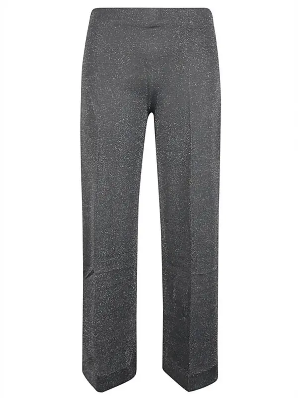 CIRCUS HOTEL Viscose Wide Leg Trousers - Grey