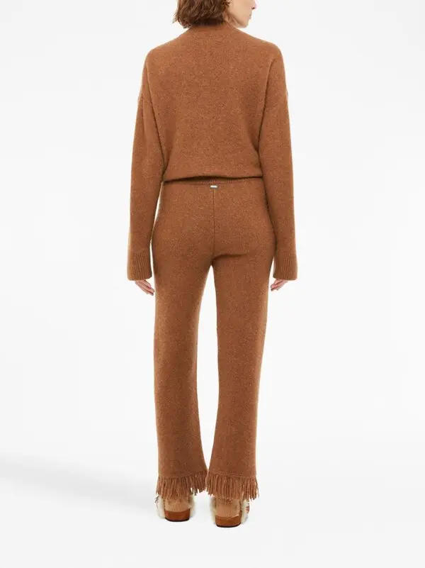 Alanui Cashmere And Silk Trousers - Camel