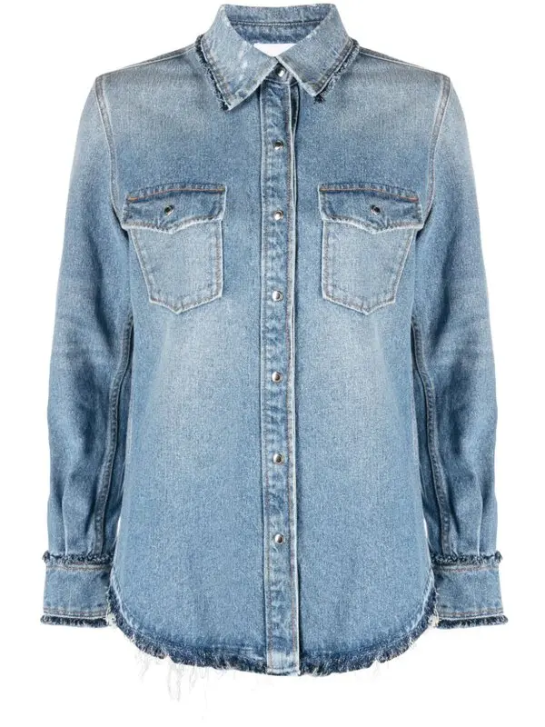 Chloé Denim Cotton Shirt - Clear Blue