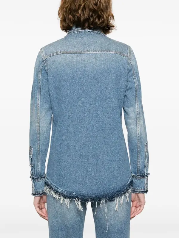 Chloé Denim Cotton Shirt - Clear Blue