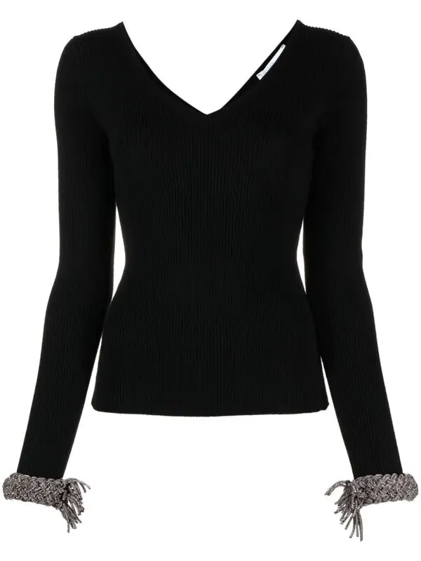Giuseppe Di Morabito Crystal Embellished Wool Top