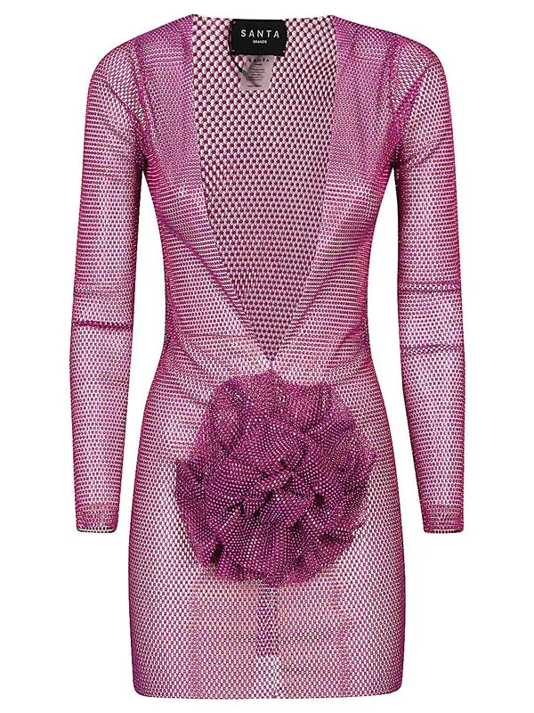 SANTA BRAND Flower Applique Mini Dress
