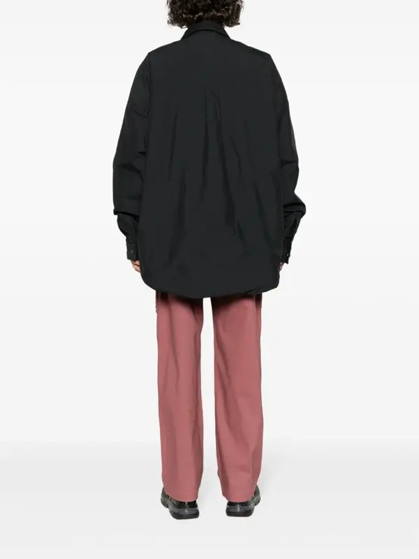 AMBUSH Gingham-check Padded Shirt Jacket - Black