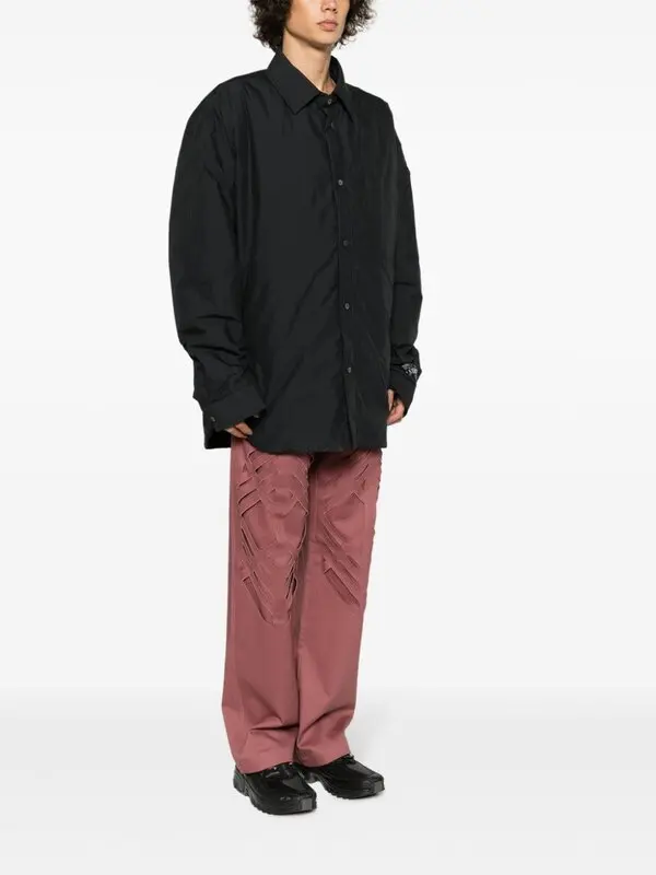 AMBUSH Gingham-check Padded Shirt Jacket - Black