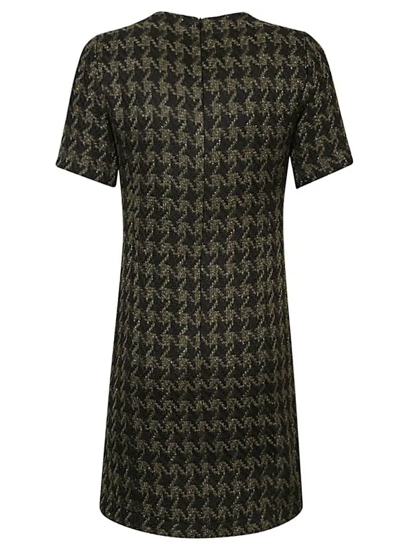 5 PROGRESS Houndstooth Wool Blend Short Dress
