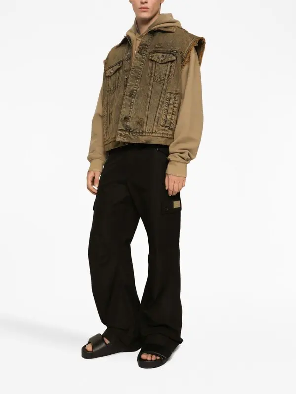 Dolce & Gabbana Cotton Cargo Trousers - Black