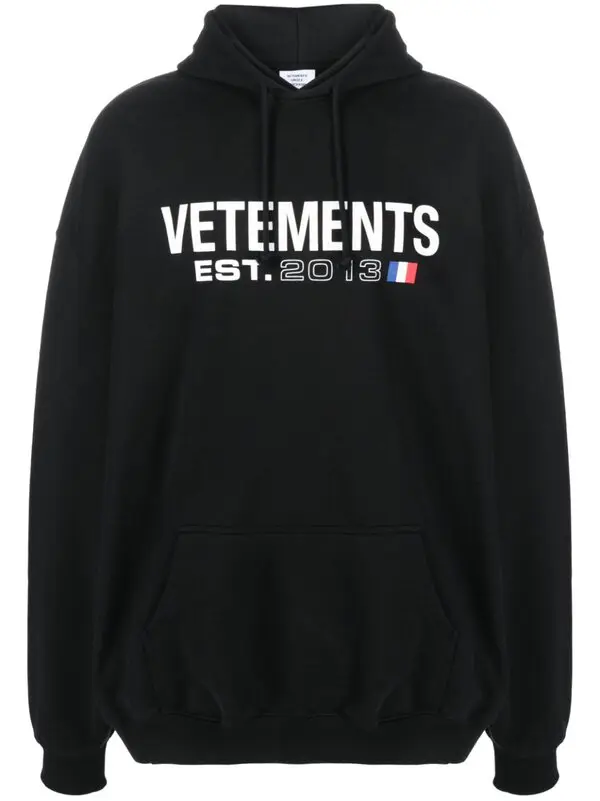 Vetements Logo Cotton Hoodie