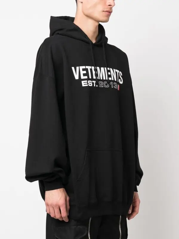 Vetements Logo Cotton Hoodie