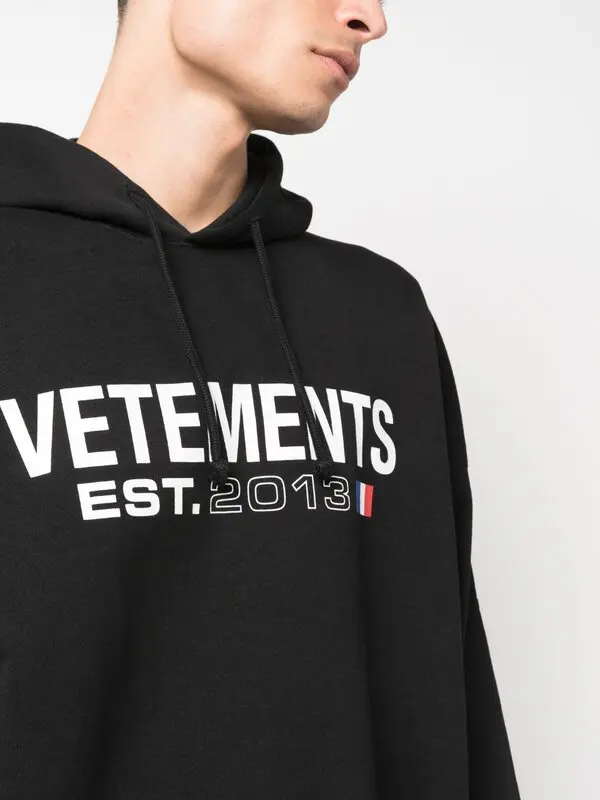 Vetements Logo Cotton Hoodie