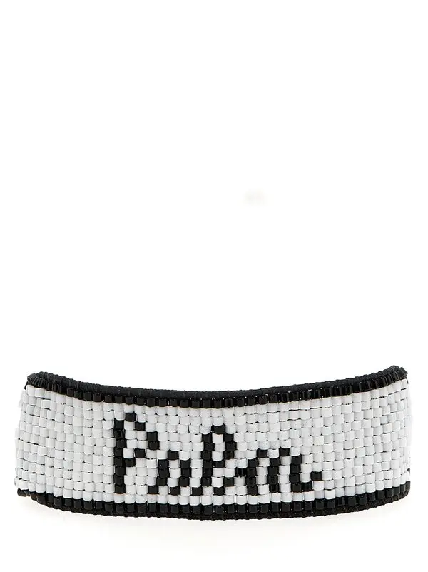 Palm Angels Palm Beads' Bracelet - White/black