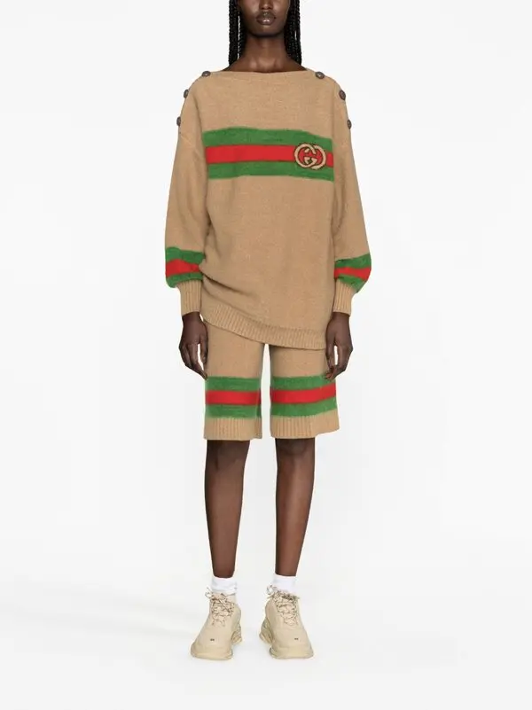 Gucci Web Detail Wool Top