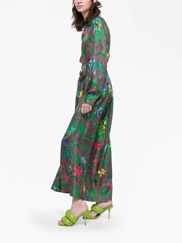 AZ FACTORY PRE Az Factory Paisley Print Long Wrap Dress