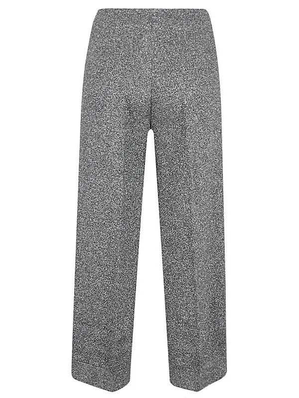CIRCUS HOTEL Viscose Wide Leg Trousers - Grey
