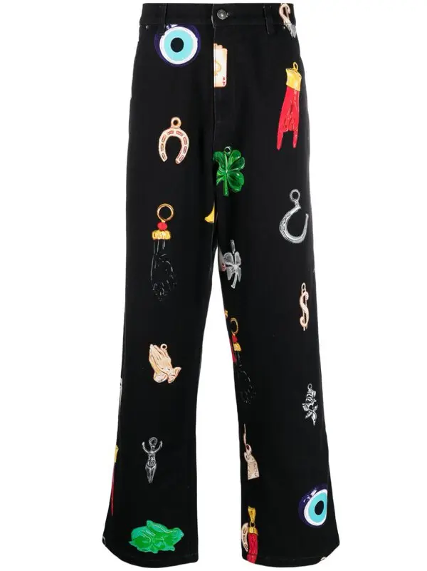 SKY HIGH FARM WORKWEAR Printed Denim Jeans