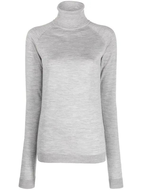 ARMARIUM Wool And Silk Blend High Neck Sweater - Grey
