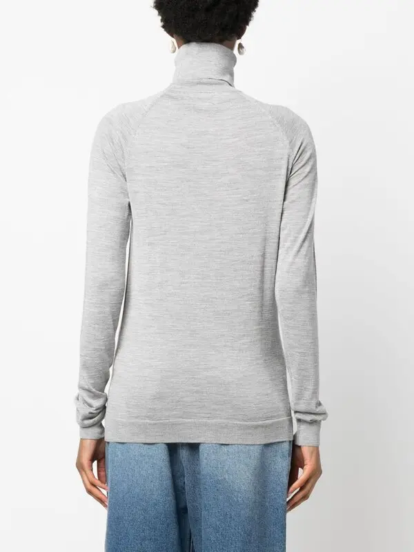 ARMARIUM Wool And Silk Blend High Neck Sweater - Grey