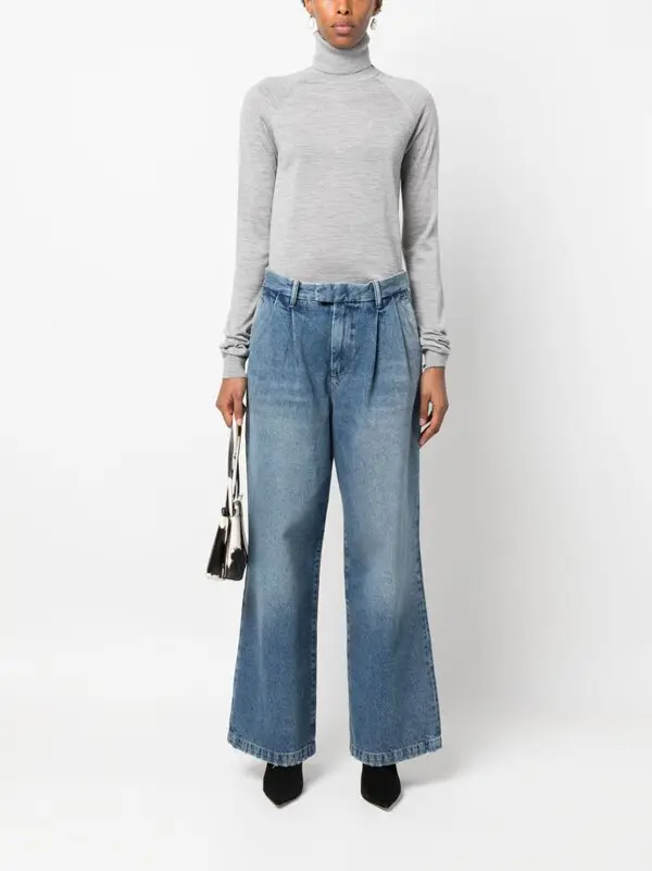 ARMARIUM Wool And Silk Blend High Neck Sweater - Grey