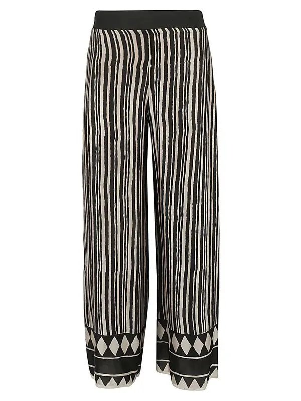 OBIDI Striped Silk Trousers