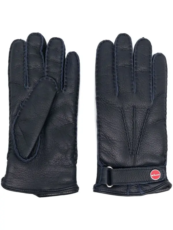 Kiton Leather Gloves - Blue