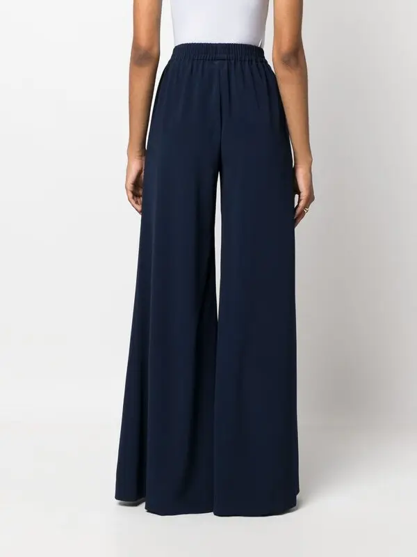 GIANLUCA CAPANNOLO Satin Wide Leg Trousers - Blue