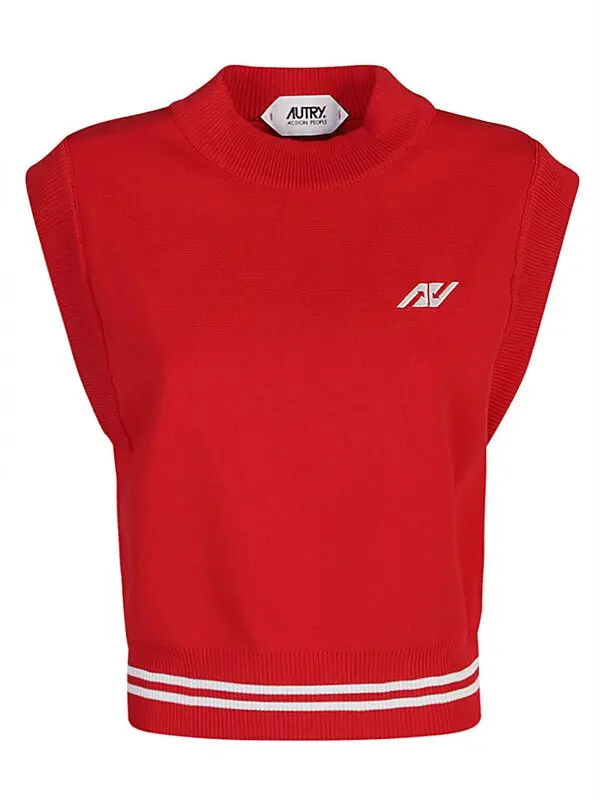 AUTRY Logo Vest - Red