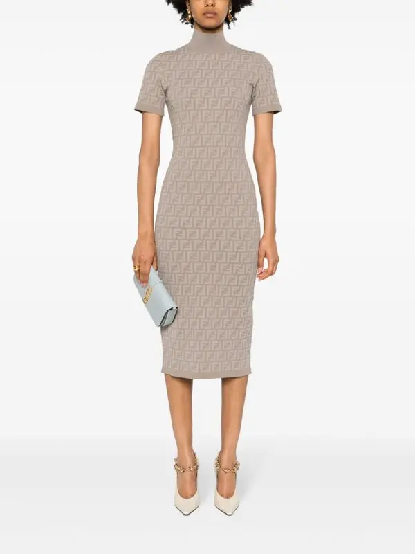 slim fit dress slacks Fendi // Grey Cowl Gathered Dress – VSP Consignment main image 1
