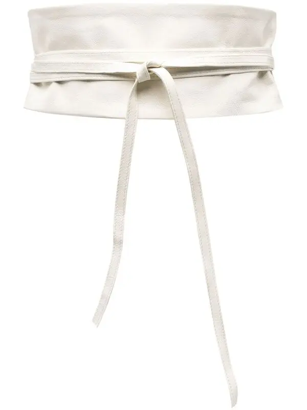 FURLING BY GIANI Geisha Leather Belt - White