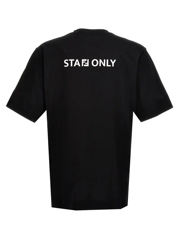 Fendi Staff Only' T Shirt - Black | Editorialist