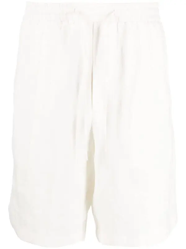 Emporio Armani Linen Bermuda Shorts - White