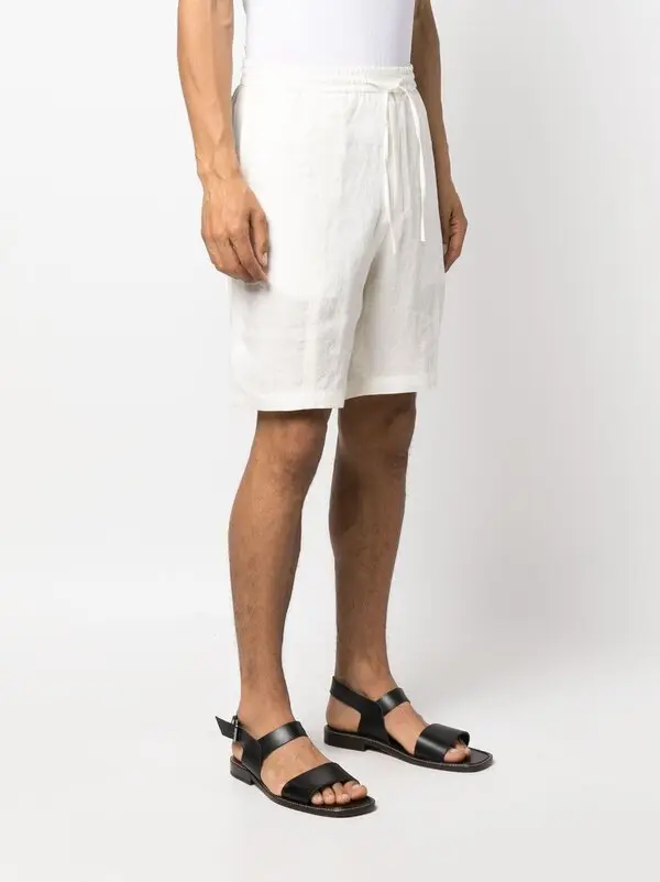Emporio Armani Linen Bermuda Shorts - White