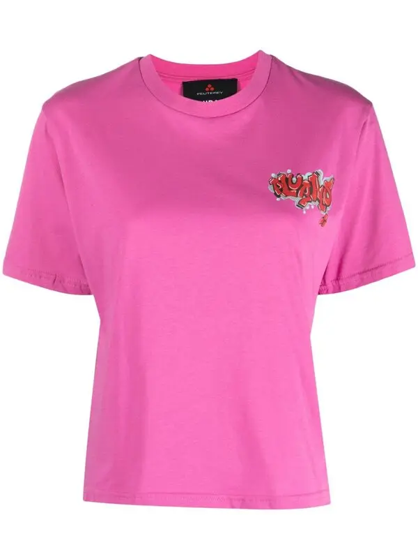 Peuterey Logo Cotton T-shirt - Pink