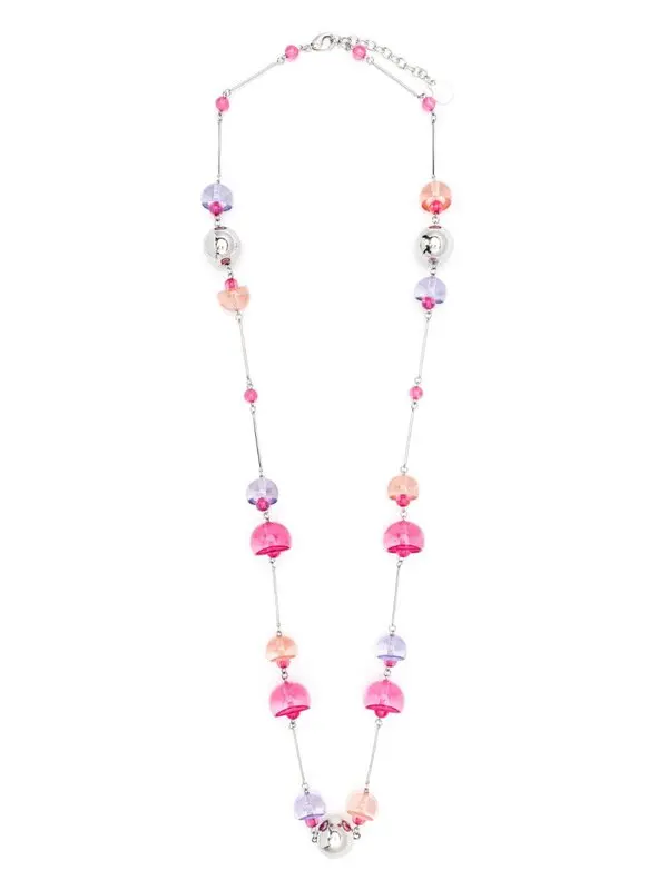 Emporio Armani Glass-crystal Necklace - Fuchsia