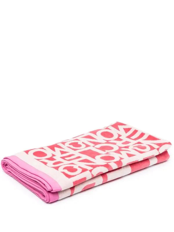 Moncler Logo Beach Towel - Pink