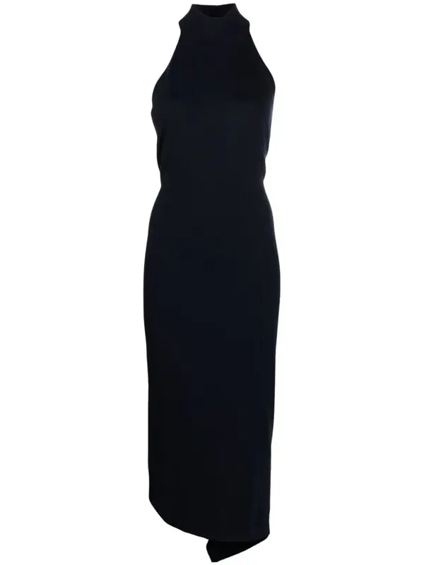 Fitted Midi Dress - Blue
