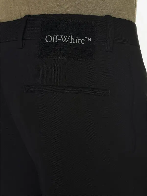 Off-White Wool Skinny Trousers