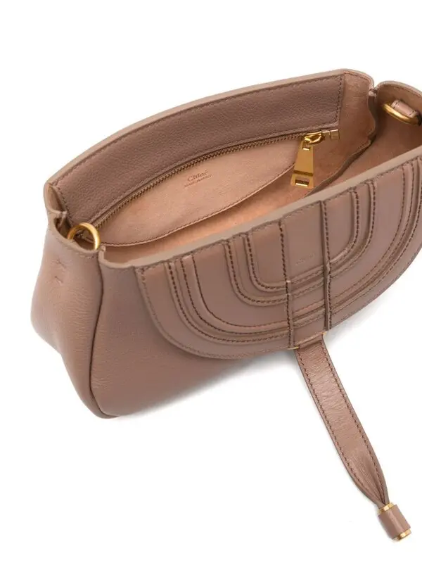Chloé Marcie Leather Shoulder Bag - Pink