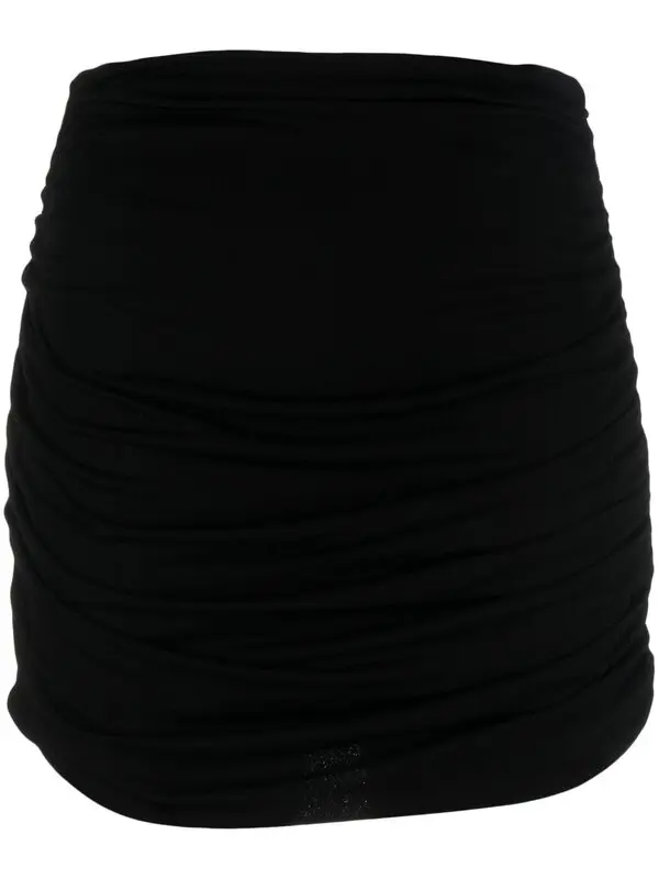 Tory Burch Ruched Mini Skirt - Black
