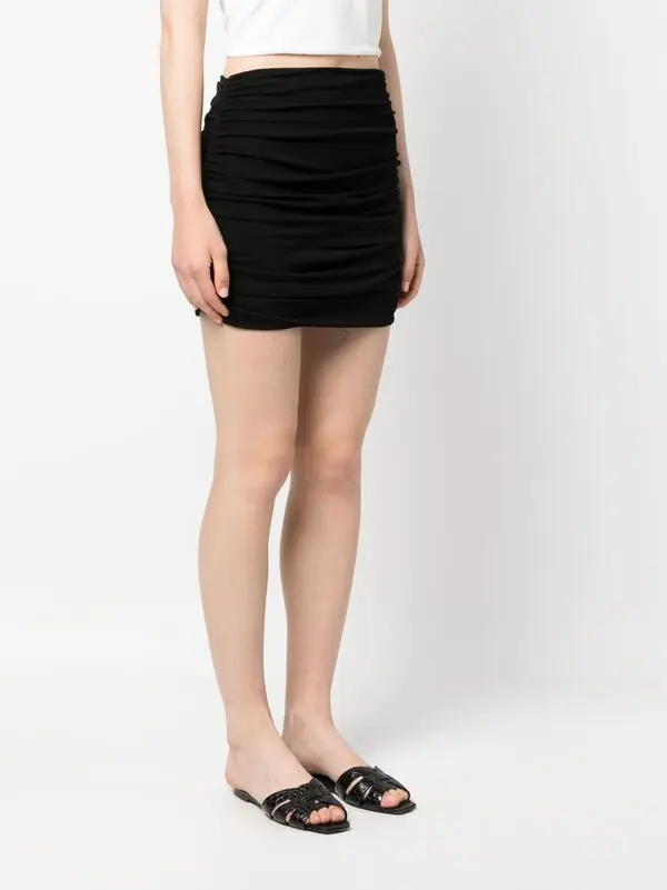 Tory Burch Ruched Mini Skirt - Black