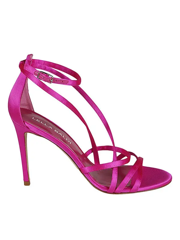 LELLA BALDI Strappy Satin Sandals