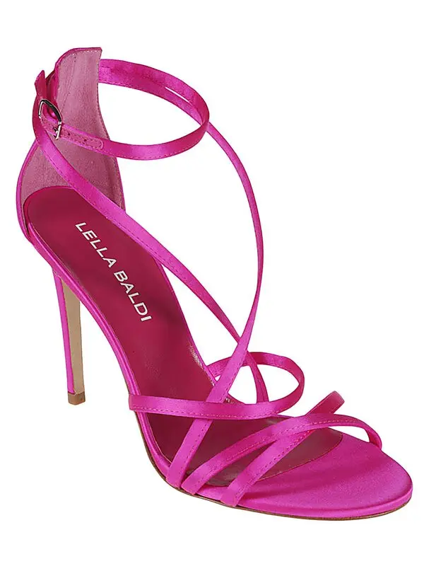 LELLA BALDI Strappy Satin Sandals