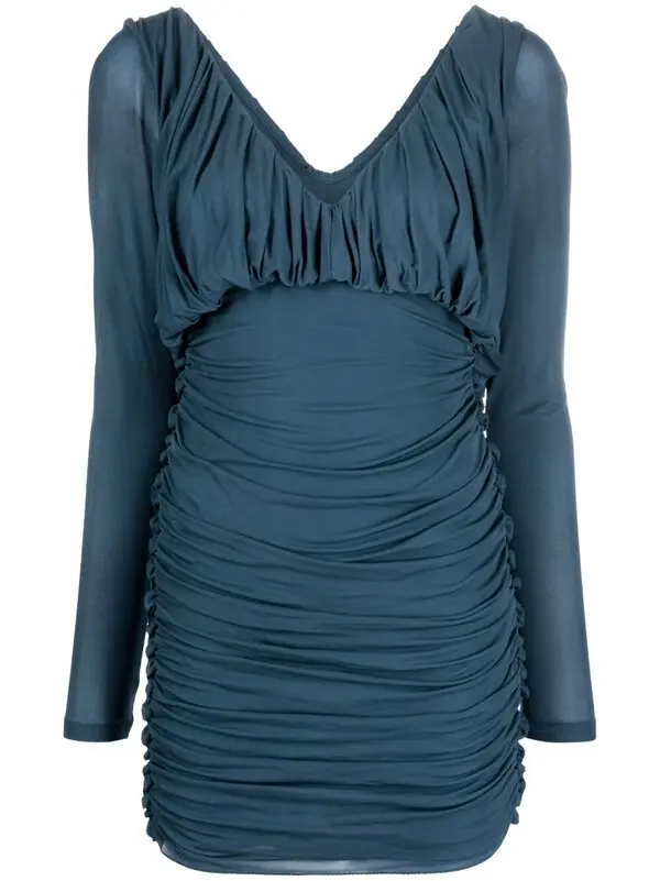Saint Laurent Draped Mini Dress