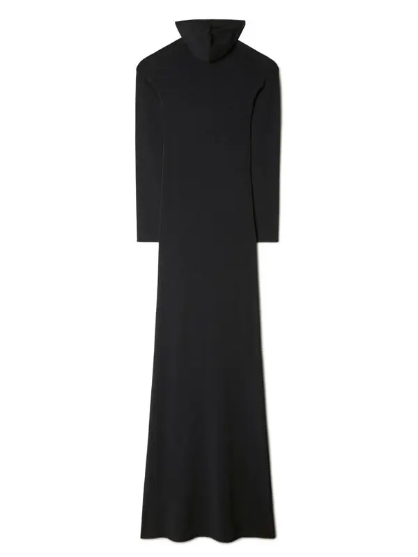 Off-White High Neck Long Dress