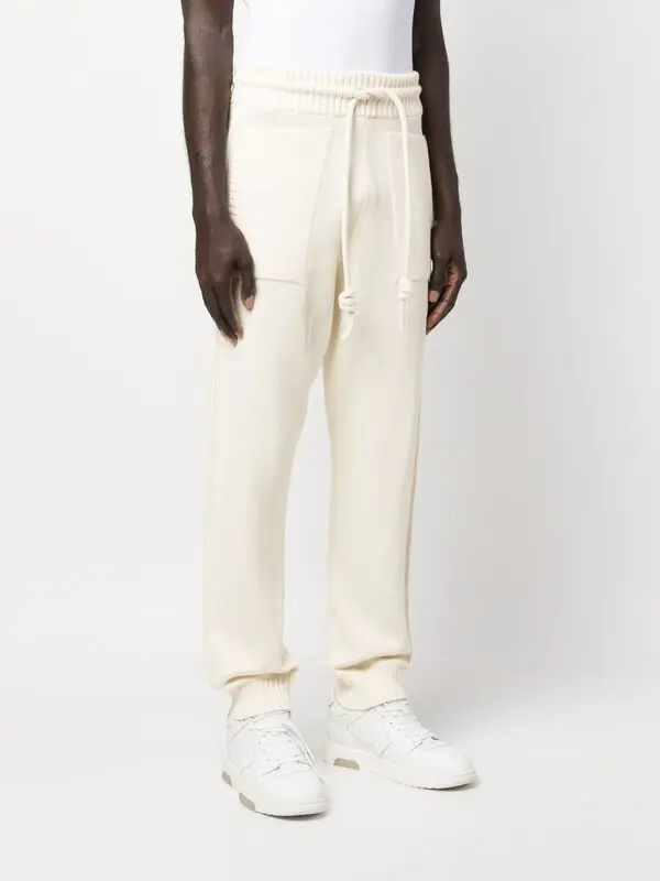 Off-White Cotton Sweatpants - Beige