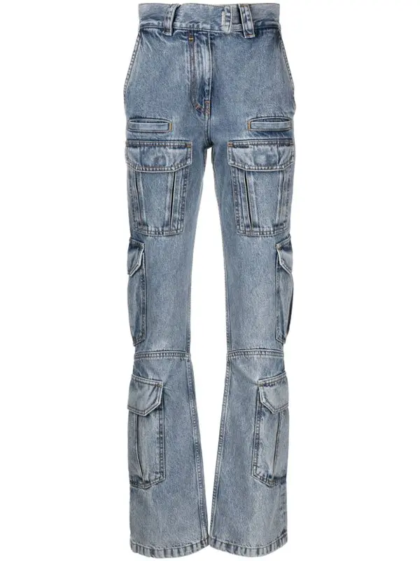 Givenchy Cargo Denim Jeans - Clear Blue