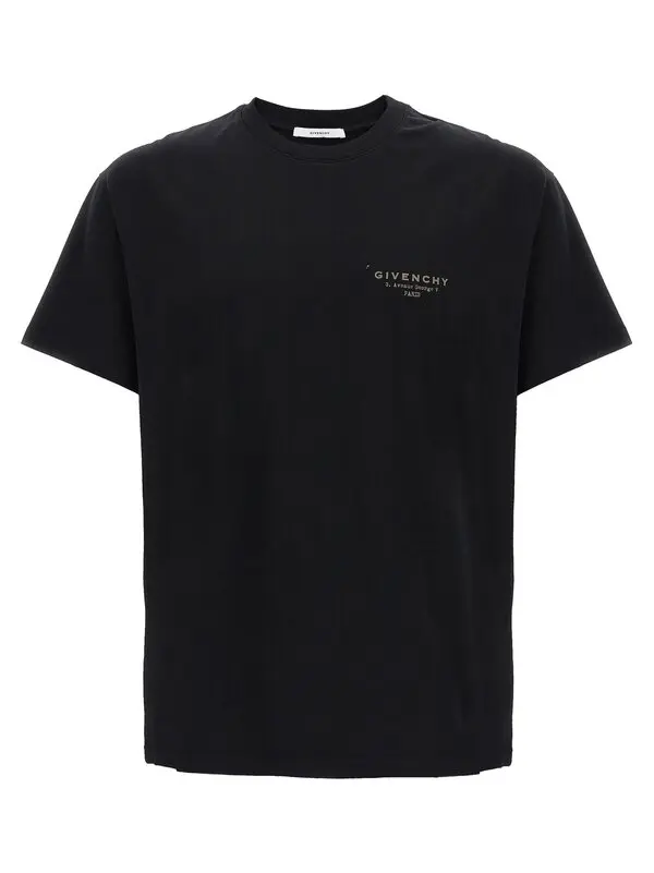 Givenchy Logo Print T Shirt - Black