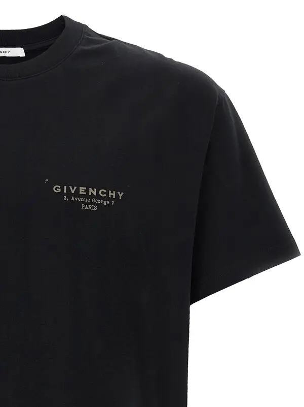 Givenchy Logo Print T Shirt - Black