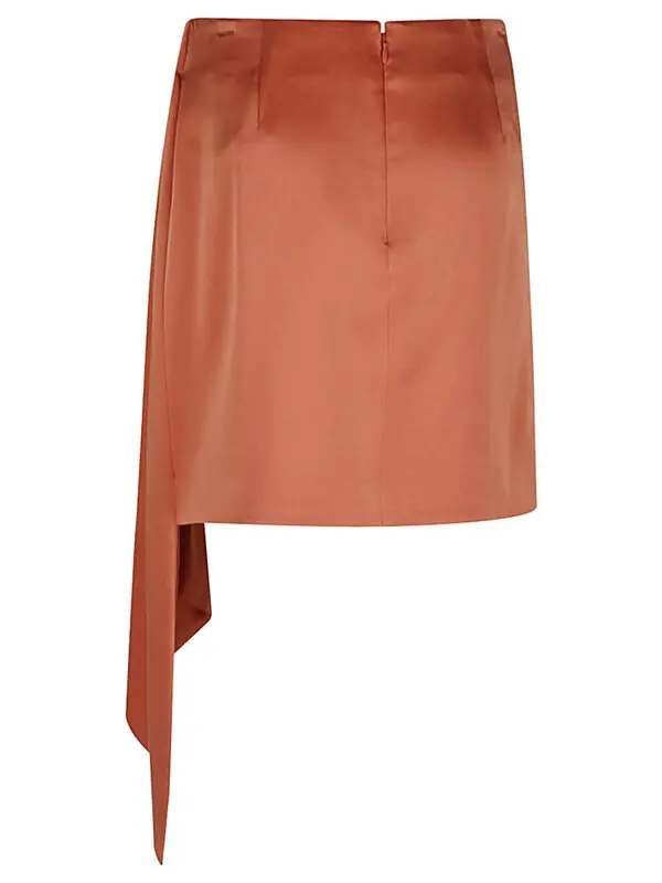 Simkhai Mae Draped Mini Skirt - Red