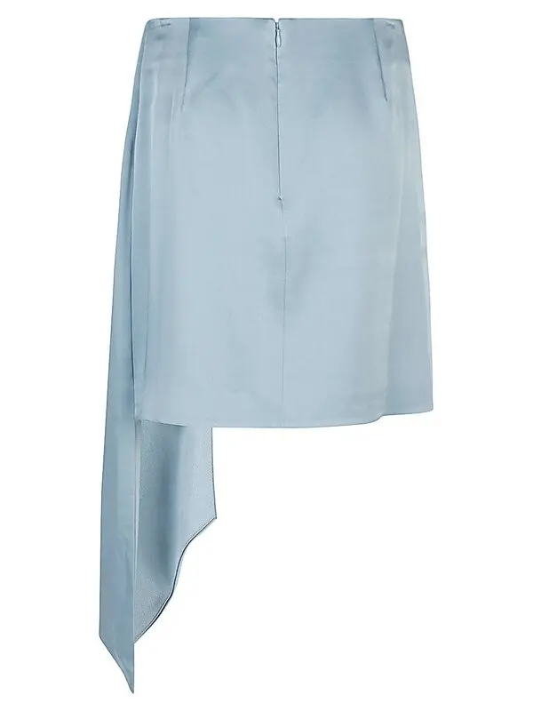Simkhai Mae Draped Mini Skirt - Clear Blue